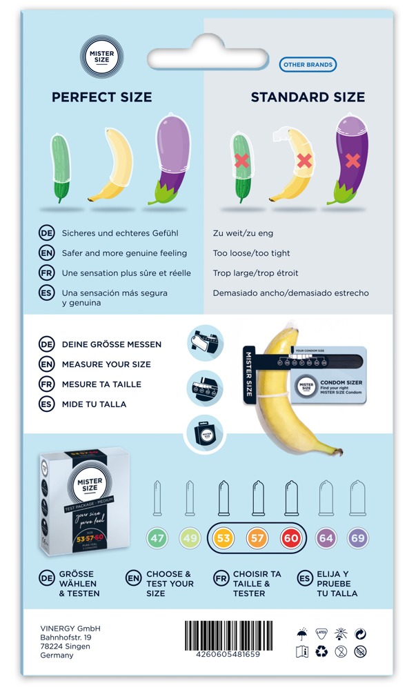 MISTER SIZE Size-Kit średni z sizerem do prezerwatyw